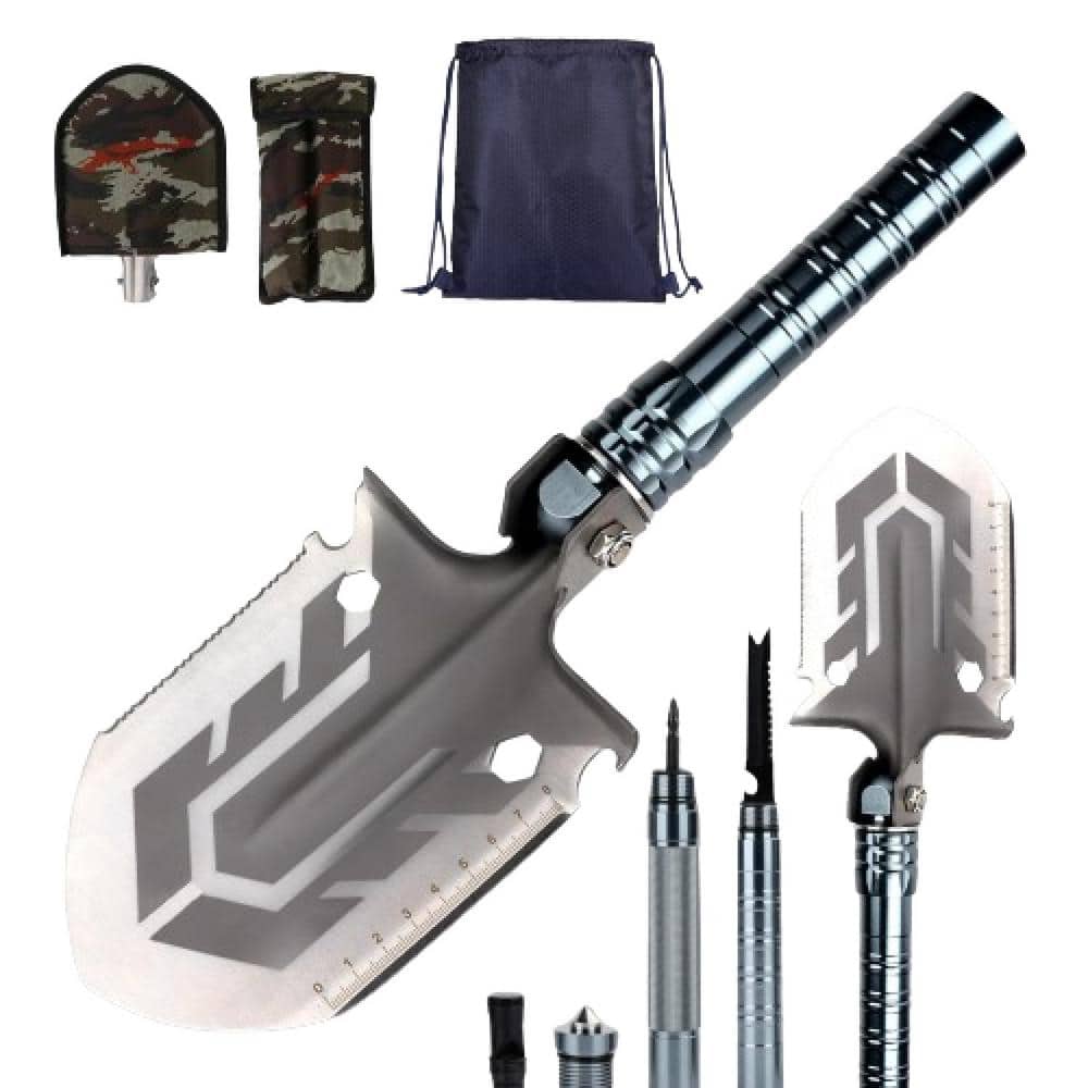 Misopily Multi-functional Folding Survival Shovel, Heavy-Duty Alloy ...