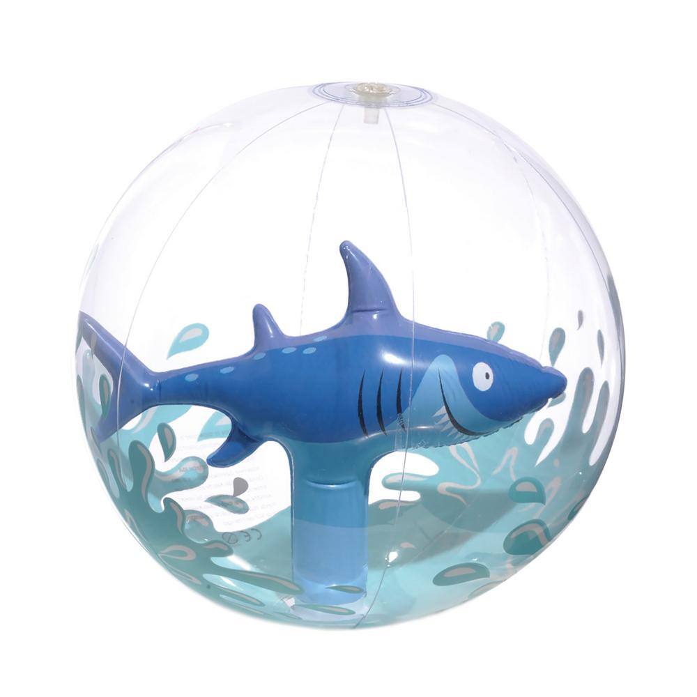 Amscan Summer Shark 12 in. Inflatable Beach Ball (3-Pack) 3901658 - The ...