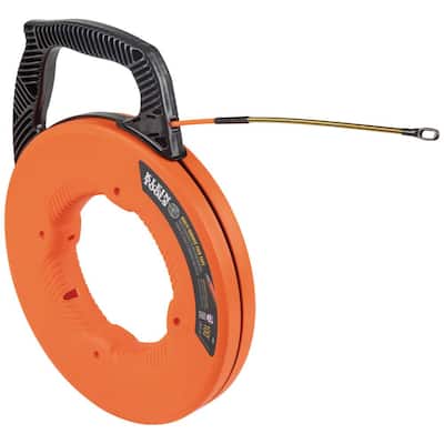 Klein Tools Multi-Groove Fiberglass 100 ft. Fish Tape with Nylon Tip 56383
