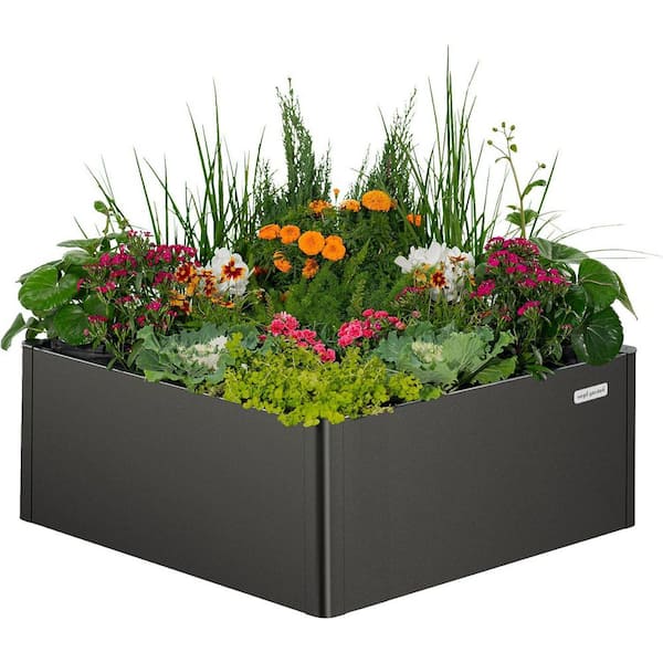 vego garden 17 in. Tall Modern Raised Garden Bed 42 in. x 42 in. Heavy ...