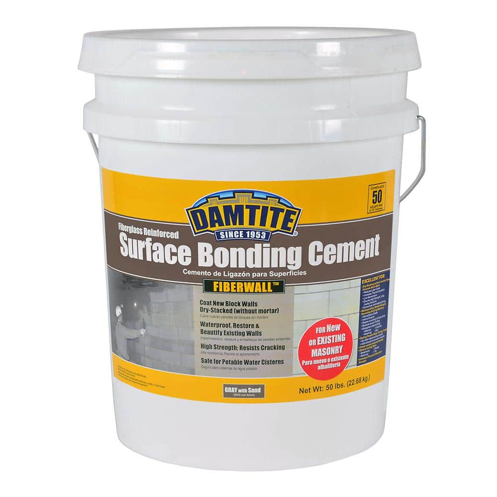 DAMTITE 50 lbs. Fiberwall Surface Bonding Cement in Gray 04852 - The ...