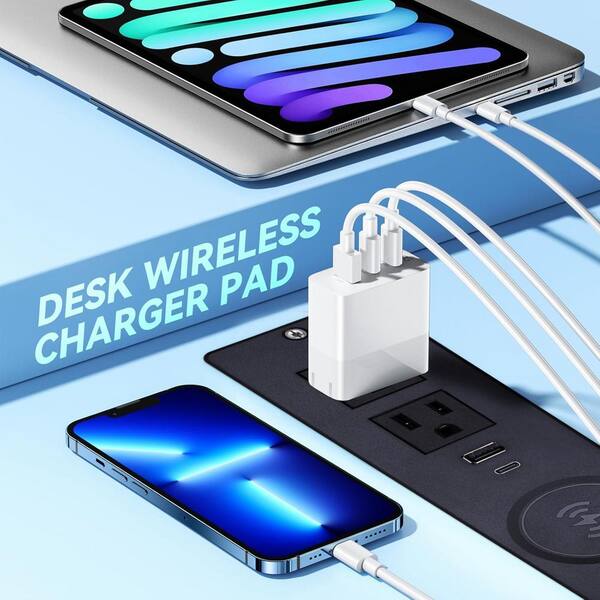 Desk Mount Power Strip Double Side USB C Recessed Power Strip ...