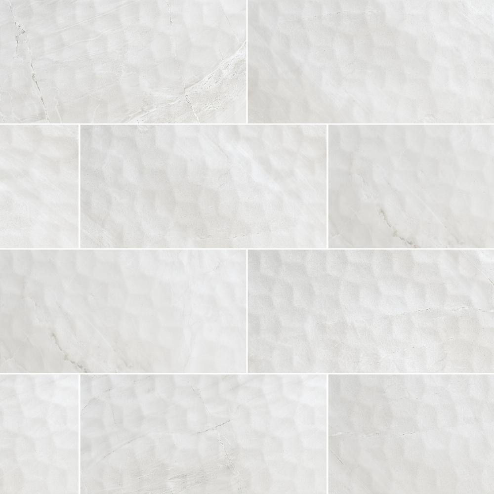 MSI Adella Viso Gris 12 in. x 24 in. Matte Ceramic Marble Look Wall Tile (840 sq. ft./Pallet ...