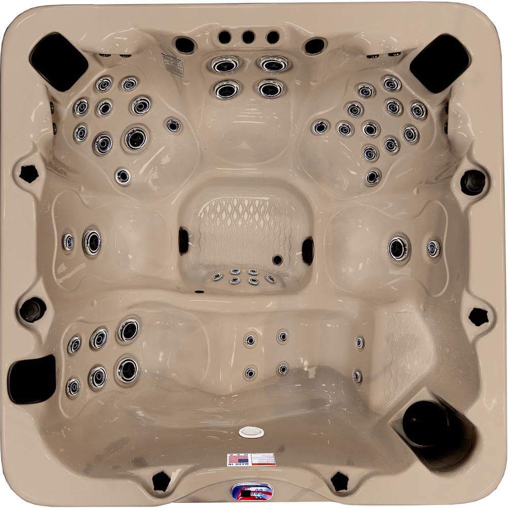 American Spas 6-Person 56-Jet 240-Volt Premium Acrylic Lounge Spa ...