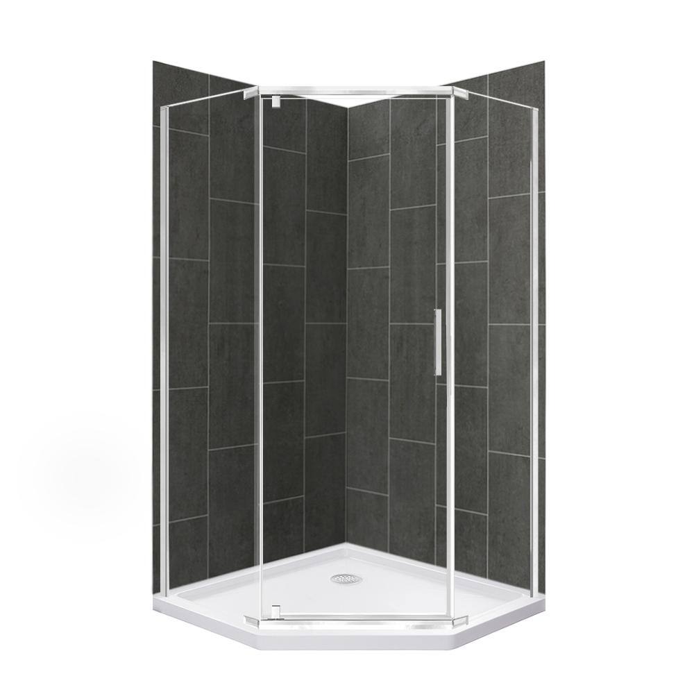 CRAFT + MAIN Cove 36 in. L x 36 in. W x 78 in. H Corner Shower Stall ...