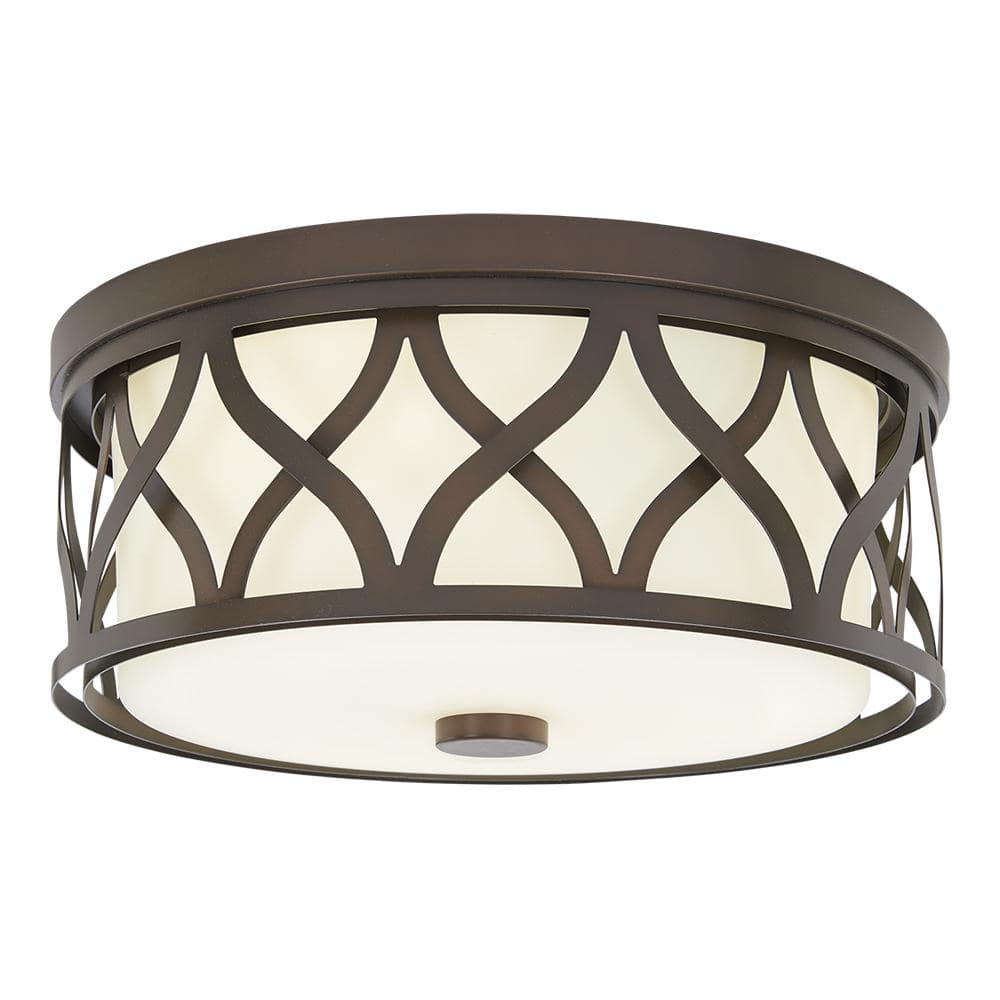 Reviews for Hampton Bay Montrose 14 in. 3-Light Contemporary Bronze ...