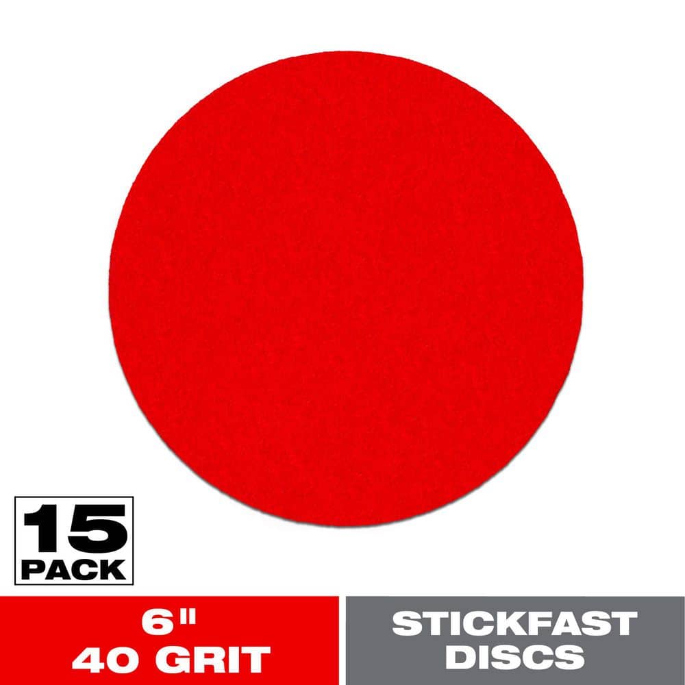 DIABLO 6 in. 40-Grit ROS StickFast Sanding Discs DCD060040P15G - The ...