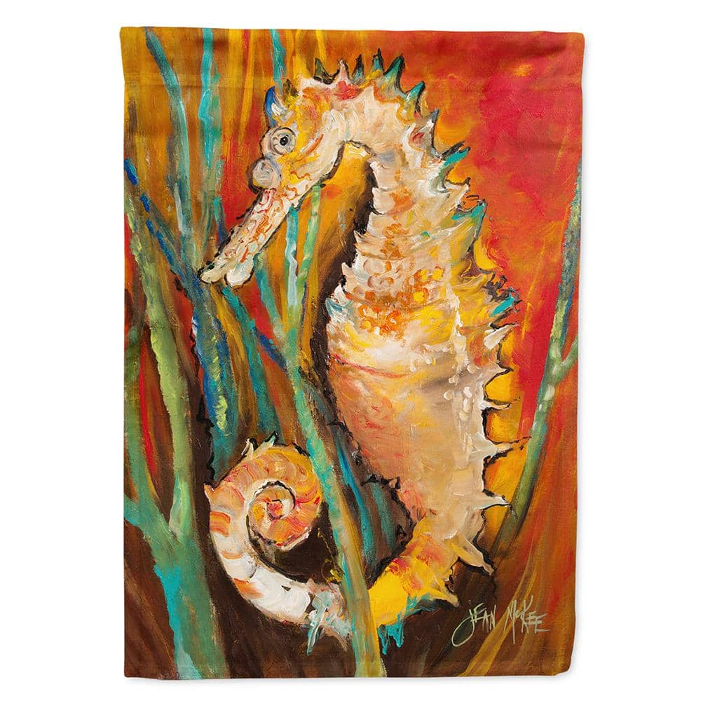 Caroline's Treasures 28 in. x 40 in. Polyester Seahorse Flag Canvas ...