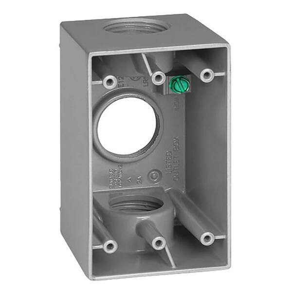 Commercial Electric 1-Gang Metal Weatherproof Deep Electrical Outlet ...