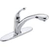 Delta Signature Single-Handle Pull-Out Sprayer Kitchen Faucet In Chrome ...