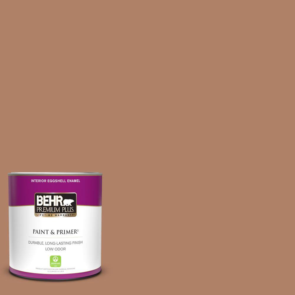 BEHR PREMIUM PLUS 1 qt. #S210-5 Cider Spice Eggshell Enamel Low Odor ...