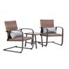 Anvil 3-Piece All Weather Wicker Patio Conversation Set Outdoor Lounger ...