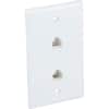 Zenith Flush Mount Dual Ethernet Wall Jack, White VW6E6EW - The Home Depot