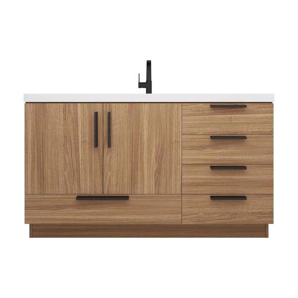 BV Better Vanity Carla 59 in. W x 20 in. D x 35 in. H Single Sink ...