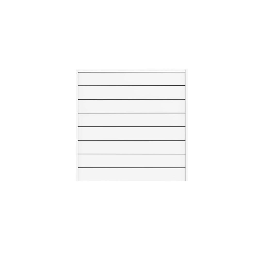 CROWNWALL Home 6 In X 4 Ft X 4 Ft Heavy Duty PVC Slatwall Organizer
