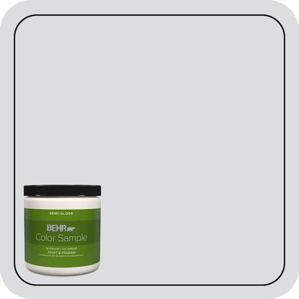 BEHR PREMIUM PLUS 8 oz. #N540-1 Script White Semi-Gloss Interior ...