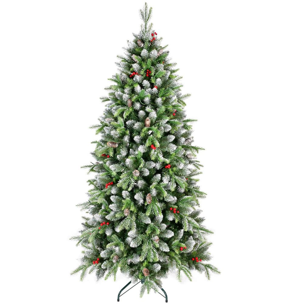 Zeus & Ruta 6 ft. Artificial Tree with 380 Warm White LED Lights, 264 ...