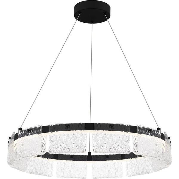 Quoizel Alice 31-Watt Matte Black Integrated LED Pendant Light ...