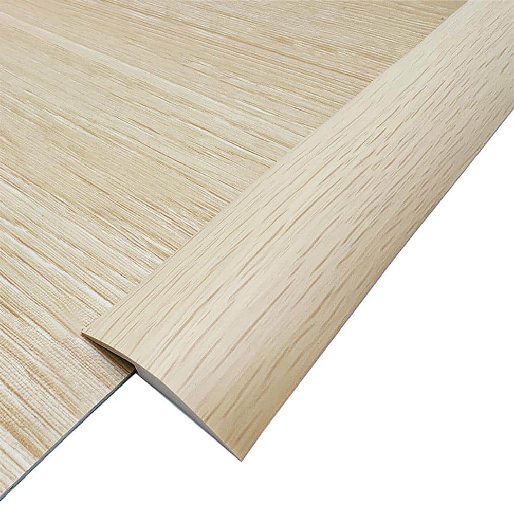 Wellco 9.8 ft. Maple Wood Color PVC Floor Edging Transition Strip Self Adhesive for Threshold ...