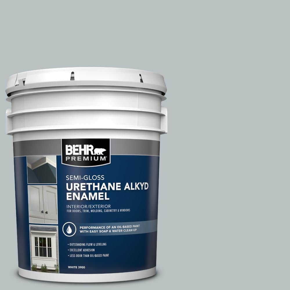 BEHR PREMIUM 5 gal. #MQ5-31 Distant Star Urethane Alkyd Semi-Gloss ...