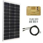 WindyNation 100-Watt Monocrystalline Solar Panel Kit with 20 Amp Solar ...