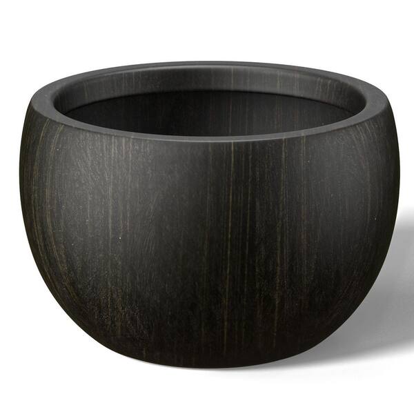 Morrava 13.5 in. Medium Bronzed Black(Enhanced Core) Concrete Round ...