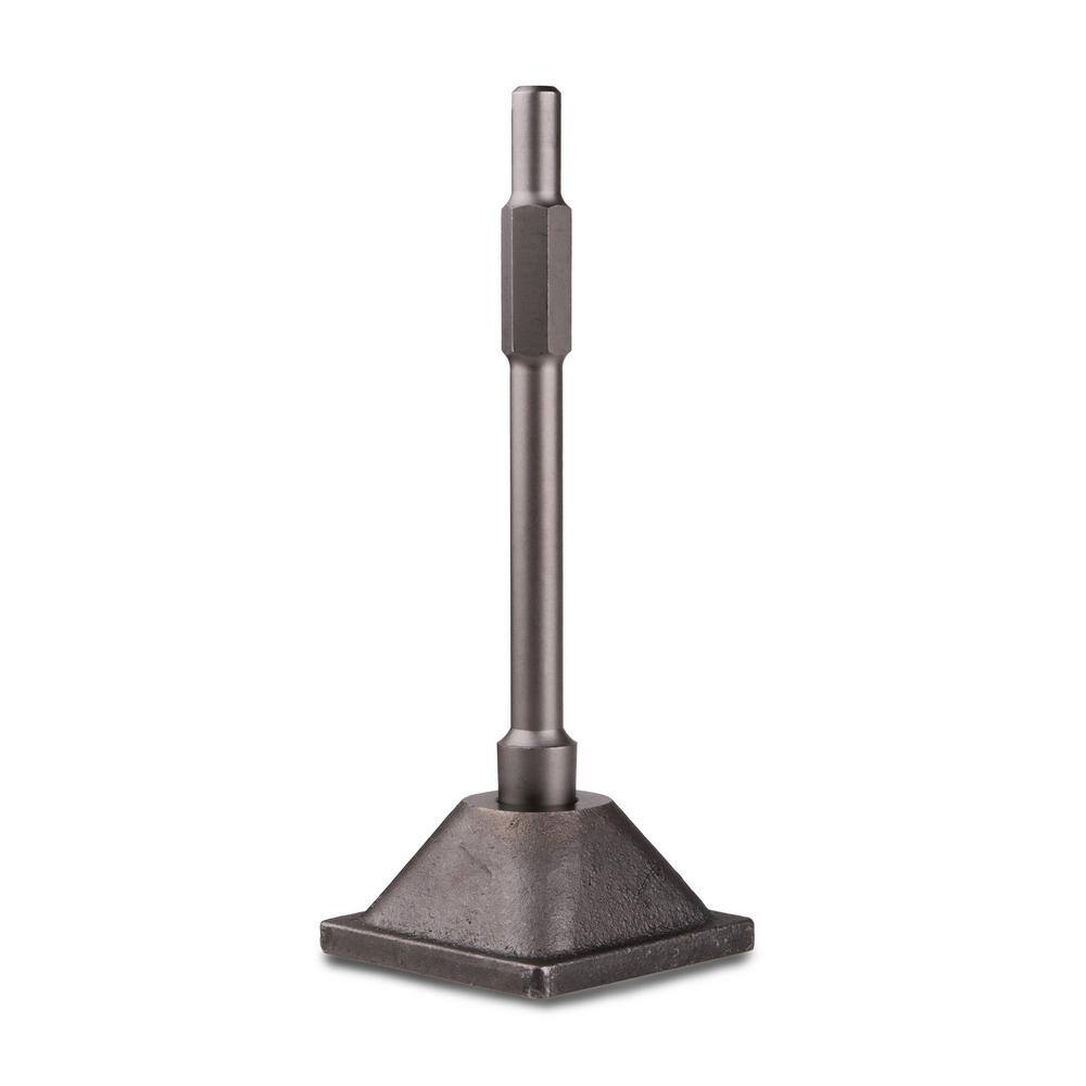 TR Industrial 6 in. x 6 in. Steel Tamper Shank and Plate for TR-100 and ...
