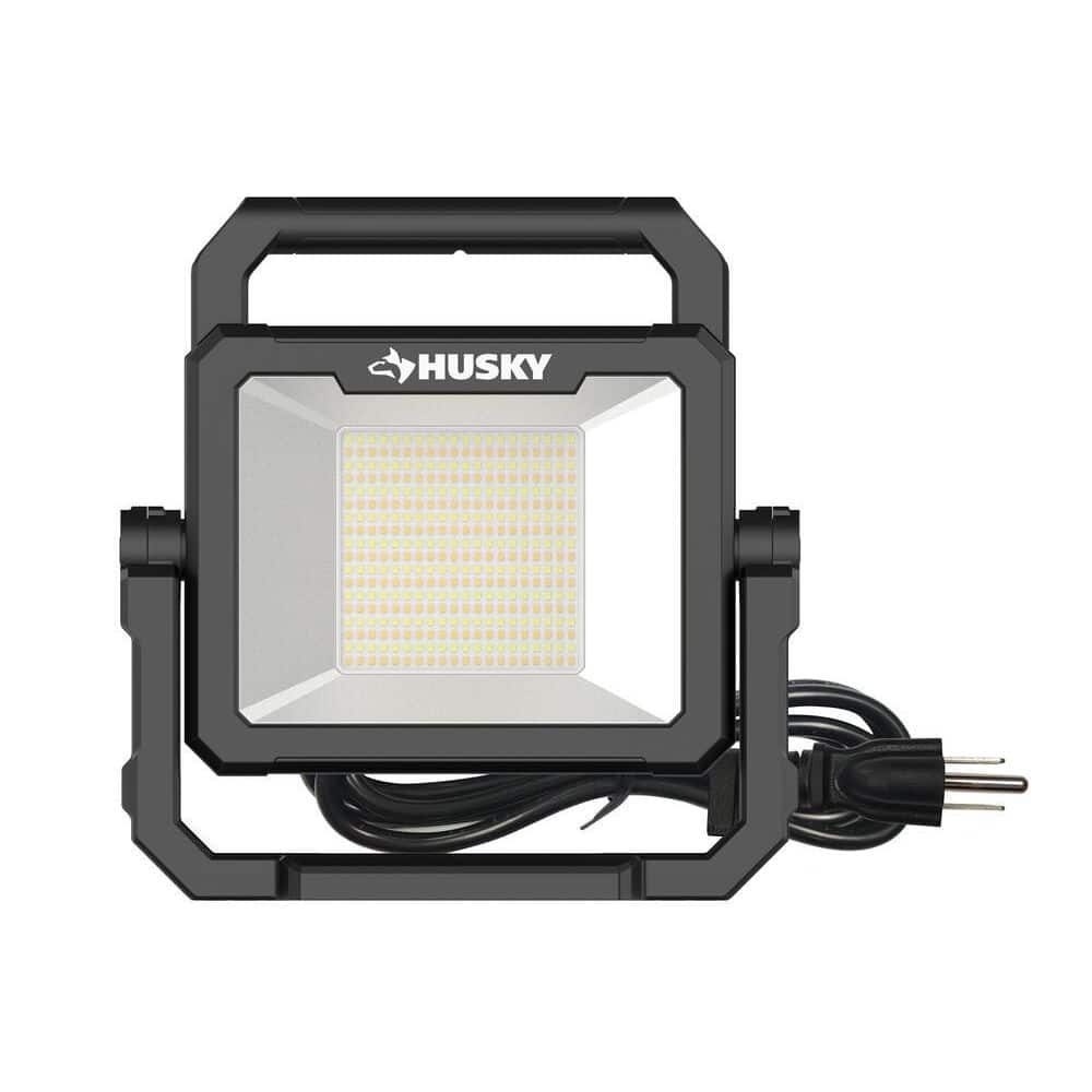 Husky 12000 Lumen LED Portable Corded Work Light K40569 - The Home Depot