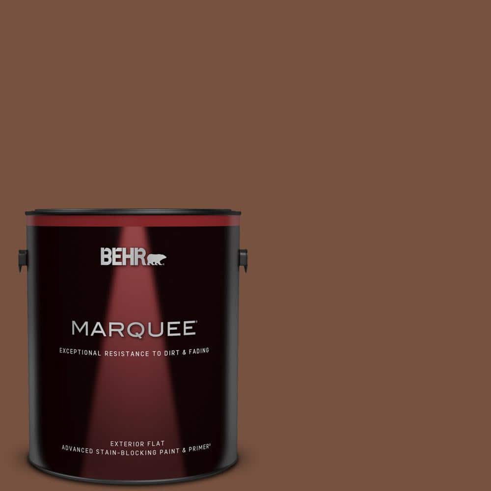 BEHR MARQUEE 1 gal. #240F-7 Root Beer Flat Exterior Paint & Primer ...