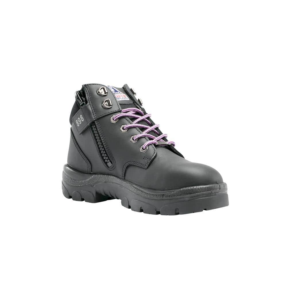 STEEL BLUE Women's Argyle 6 in. Lace Up Work Boots - Steel Toe - Black ...