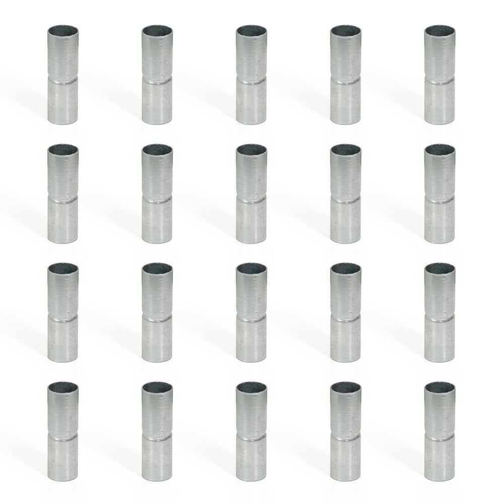Fencer Wire 1-5/8 in. Chain Link Fence Silver Galvanized Steel Top Rail ...