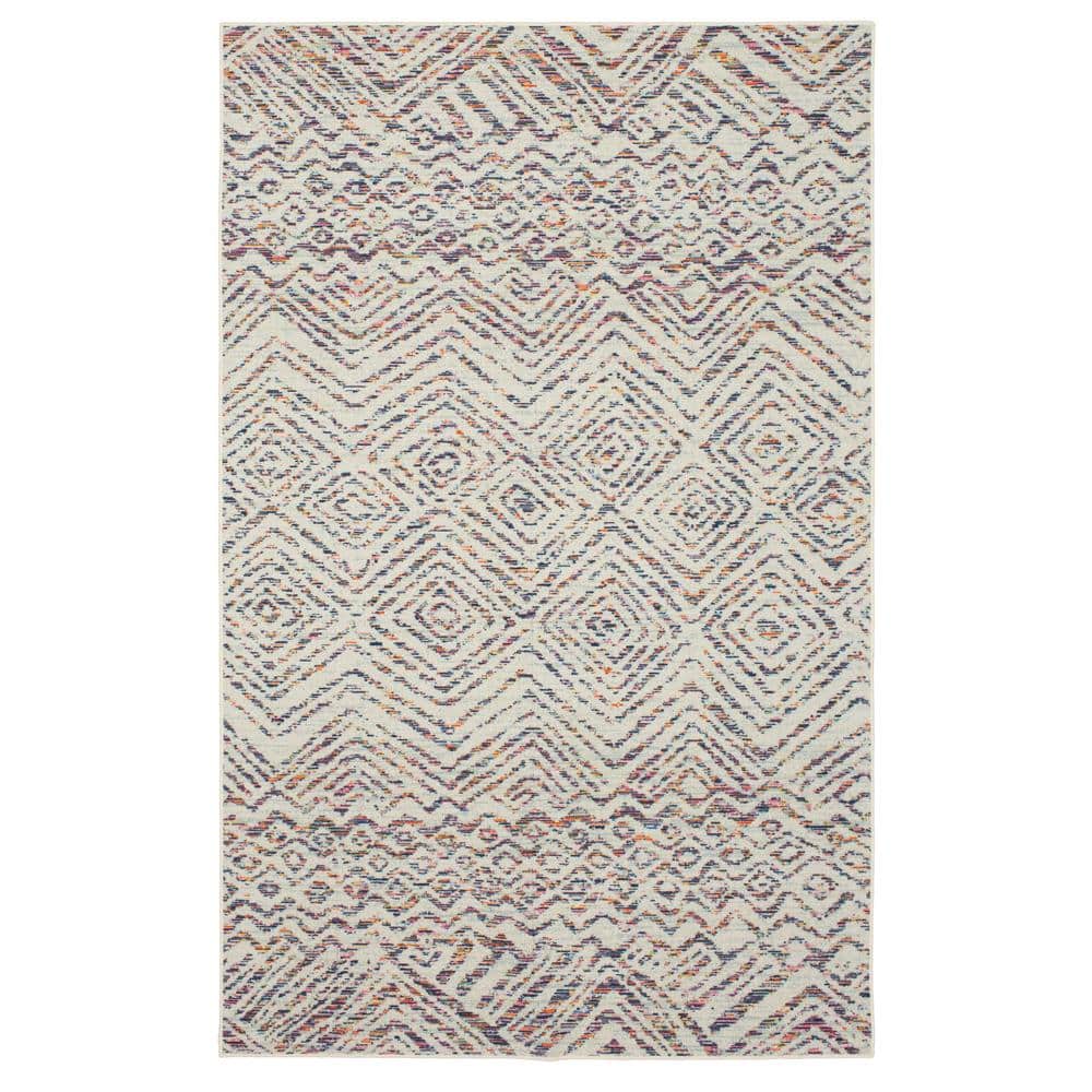 Mohawk Home Zig Zag Stripe Multi 2 ft. x 3 ft. Machine Washable Area ...