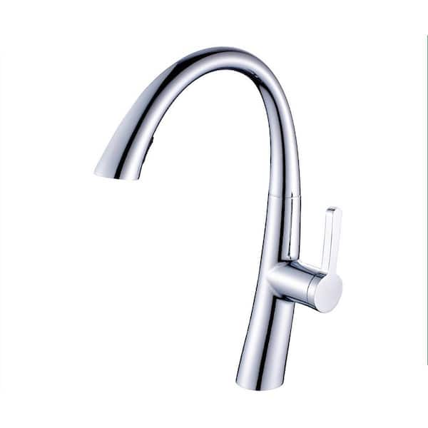 Tahanbath 15.7 in. 360° Spout Swivel Kitchen Faucet with Pull Out ...