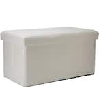 Simplify Ivory Storage Ottoman F-0630-IVO - The Home Depot