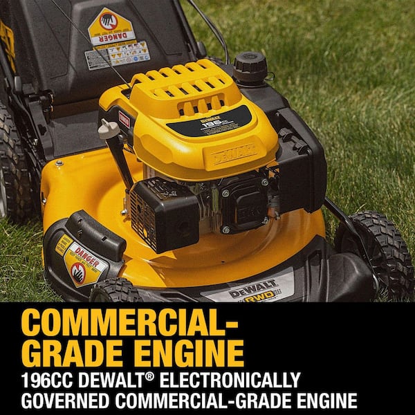 DEWALT 21 in. 196cc E-GOV Engine 3-in-1 Gas RWD Self-Propelled Lawn ...