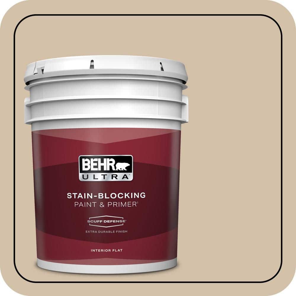 BEHR ULTRA 5 gal. #PPU7-08 Baja Extra Durable Flat Interior Paint ...