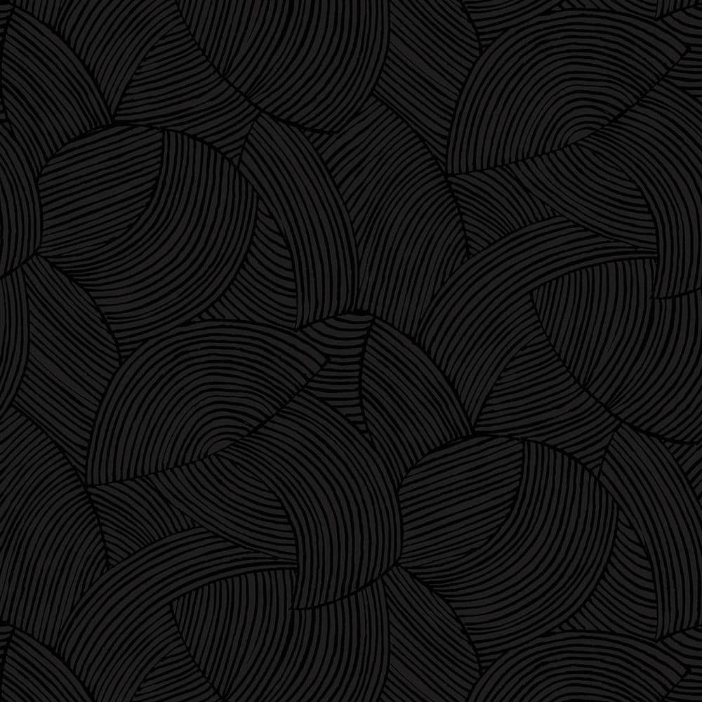 Seabrook Designs 57.5 sq. ft. Metallic Black Ice Symphony Geometric ...