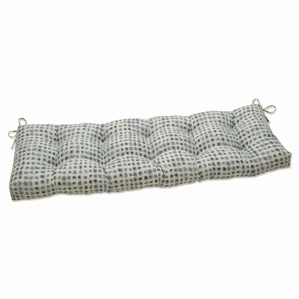 Pillow Perfect Novelty Rectangular Outdoor Bench Cushion in Gray 672939 ...