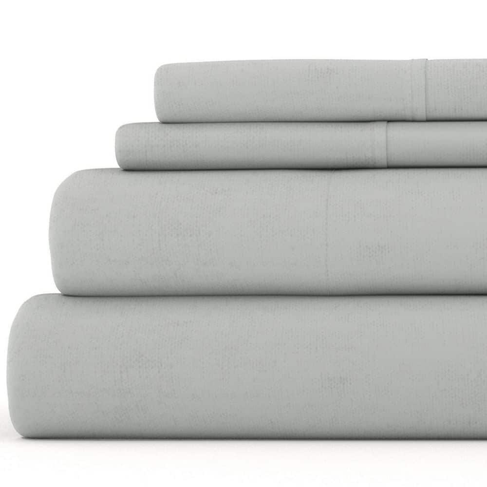 Reviews for Becky Cameron Premium 4-Piece Light Gray Ultra Soft Flannel ...
