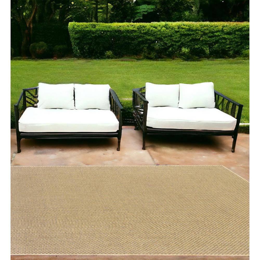 HomeRoots Bernadette Sand 7 ft. x 10 ft. Unthemed Woven Solid Color ...