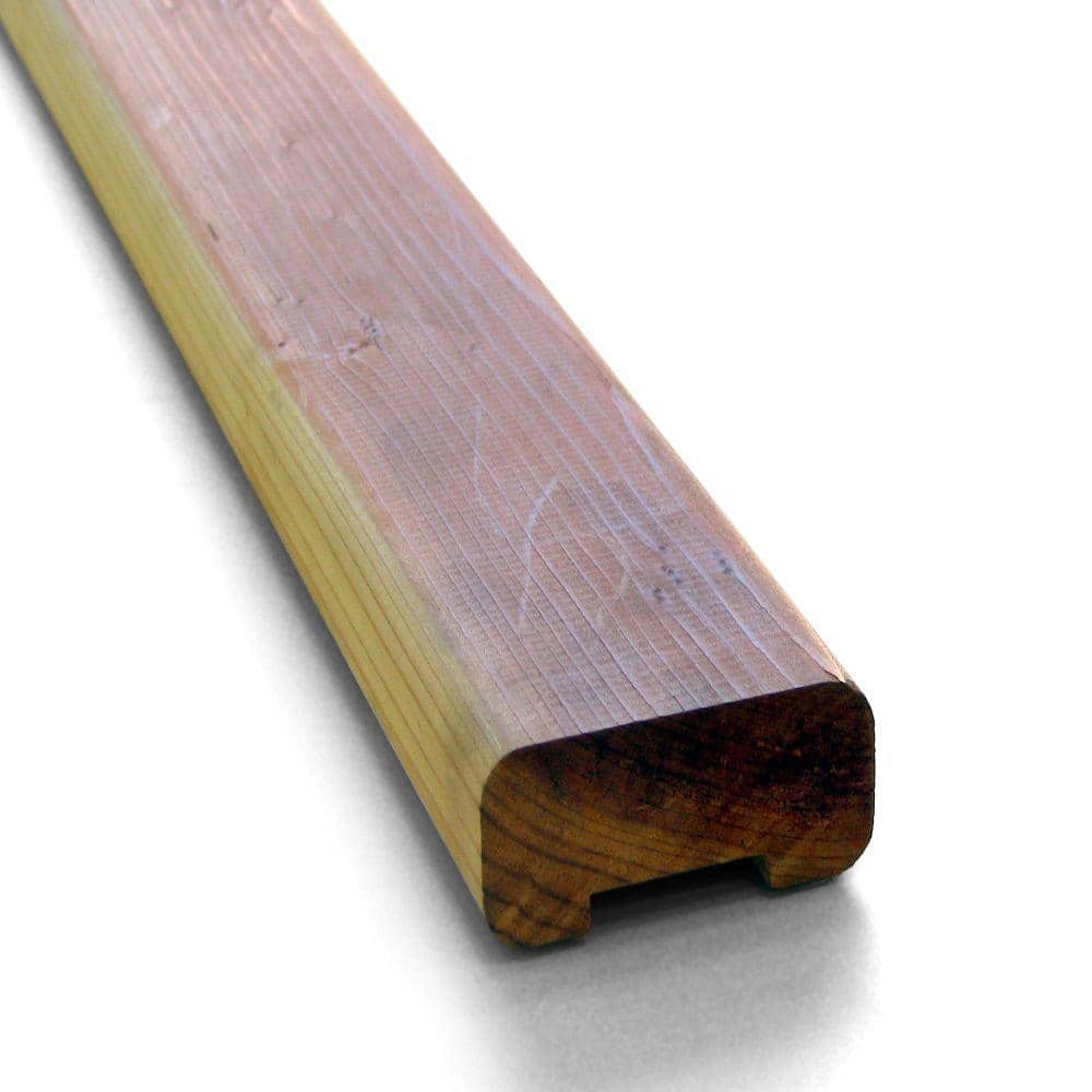 Mendocino Forest Products Handrail Dadoed Redwood (Common: 1-1/4 in. x ...