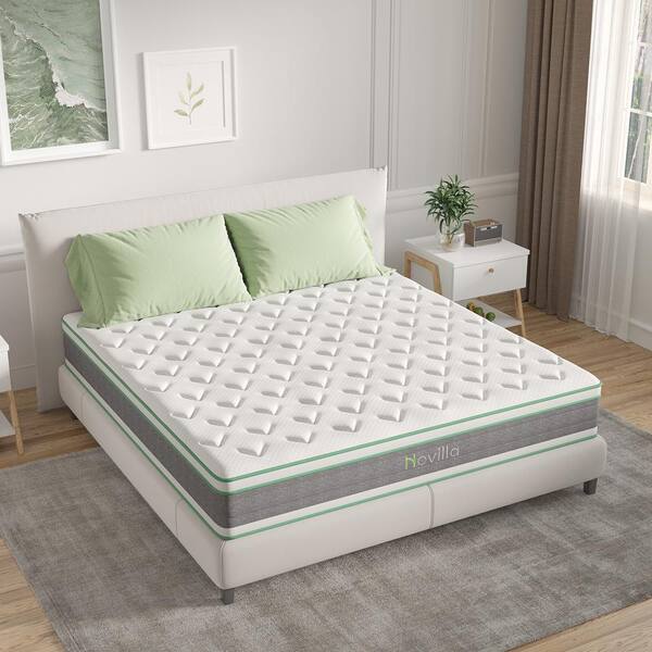 Novilla Twin Medium Firm 10 in. Hybrid Mattress with Gel Memory Foam ...