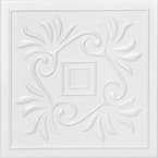 A La Maison Ceilings Greek Key 1.6 ft. x 1.6 ft. Glue Up Foam Ceiling ...