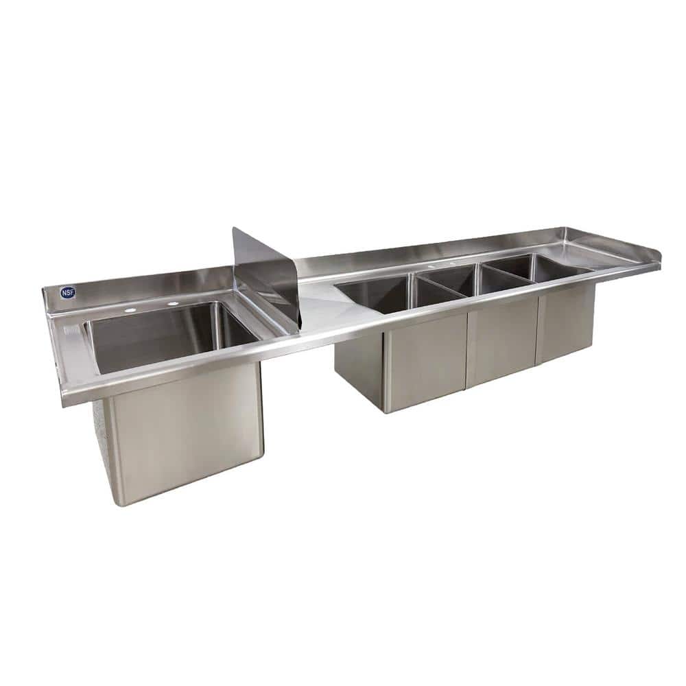 Elite Kitchen Supply 77 in. Freestanding Stainless Steel Commercial NSF ...