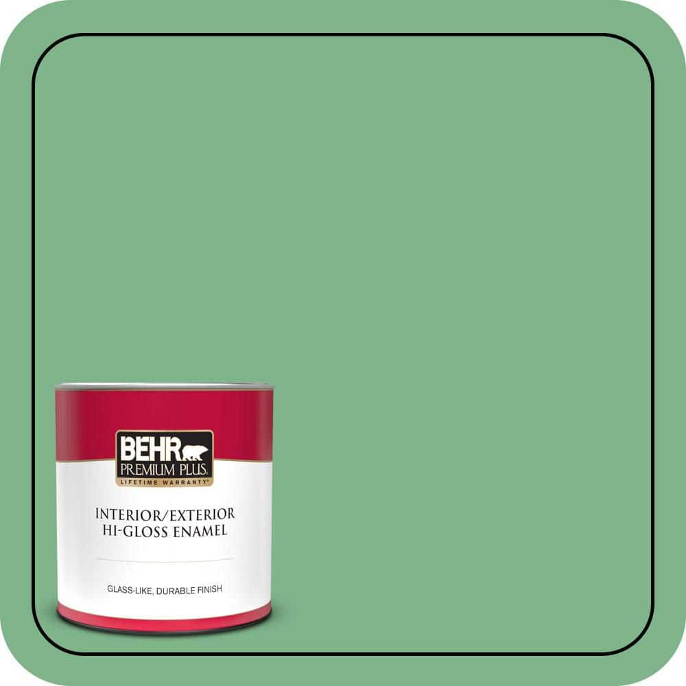 BEHR PREMIUM PLUS 1 qt. #460D-5 Tree Fern Hi-Gloss Enamel Interior ...