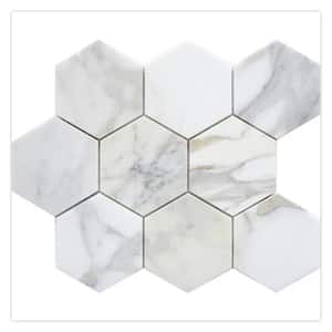 Apollo Tile Stellare 4 in. x 5 in. Honed Gray-Black Terrazzo Marble ...