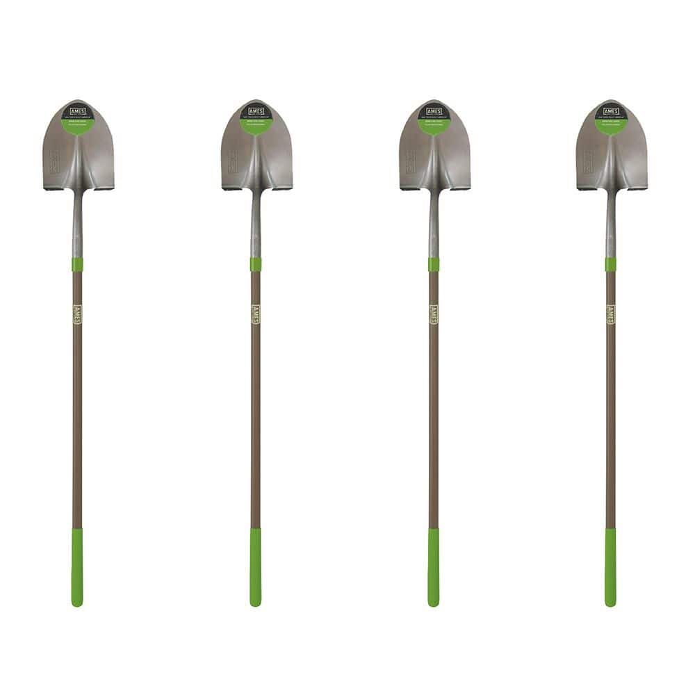 Ames 46.5 in. Fiberglass Handle Steel Blade Digging Shovel with Comfort ...