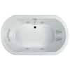 JACUZZI ANZA 72 in. x 42 in. Oval Whirlpool Bathtub with Center Drain ...