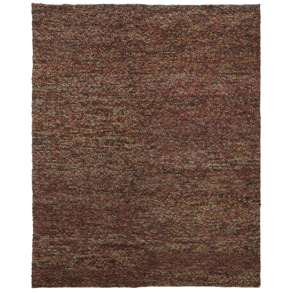 HomeRoots 8 x 11 Orange Red Solid Color Area Rug 2000515290 - The Home ...