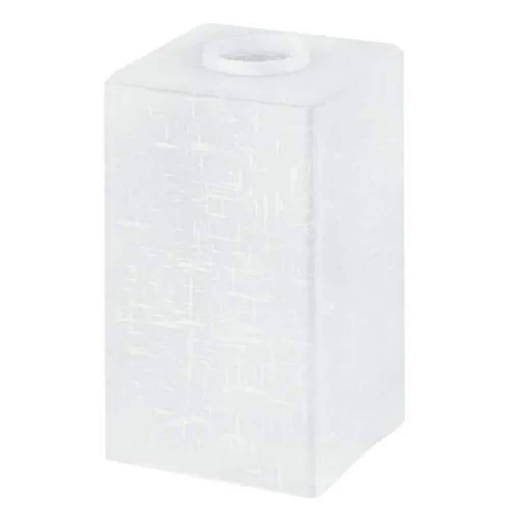 PRIVATE BRAND UNBRANDED 2-1 in./4 in. White Linen Glass Cube 861015 ...